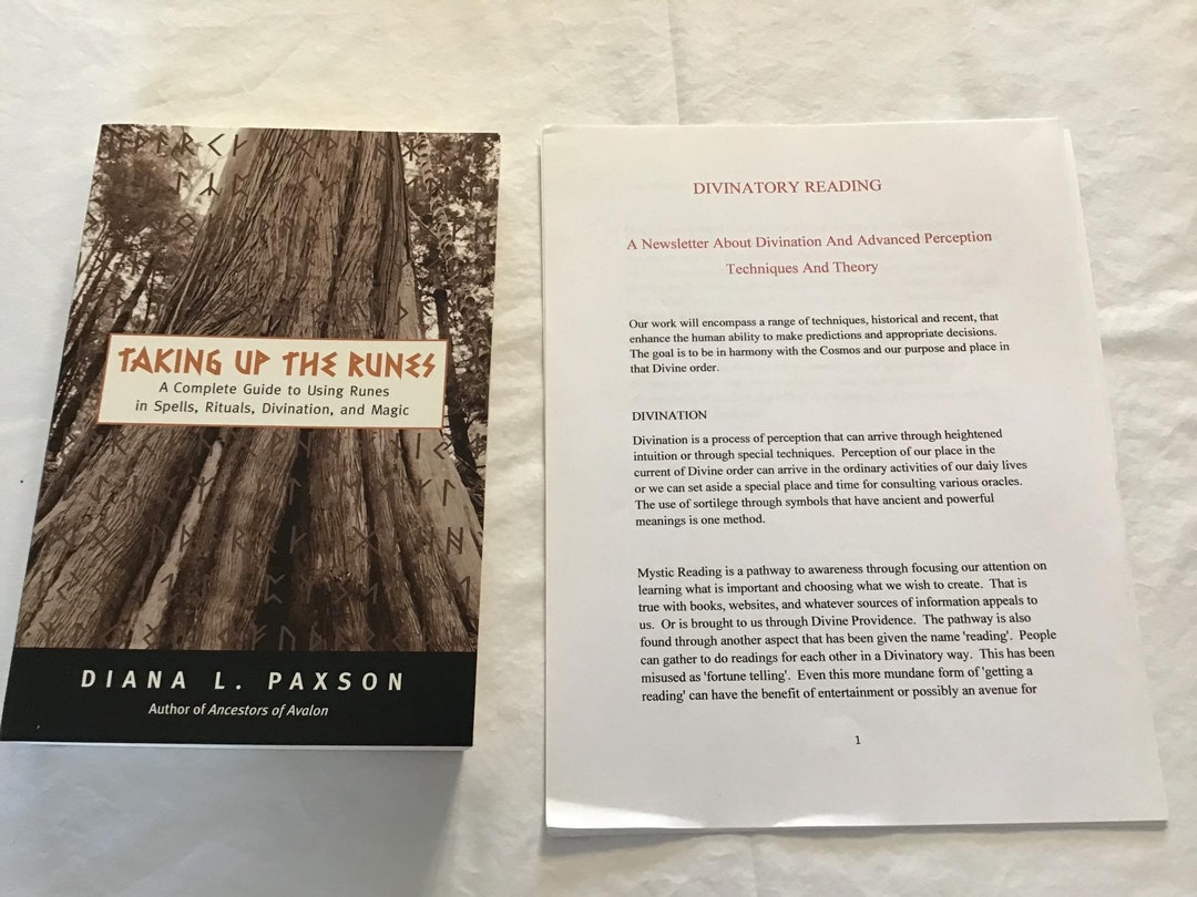 RUNE BOOK & READING. taking up the Runes by Paxson - Etsy