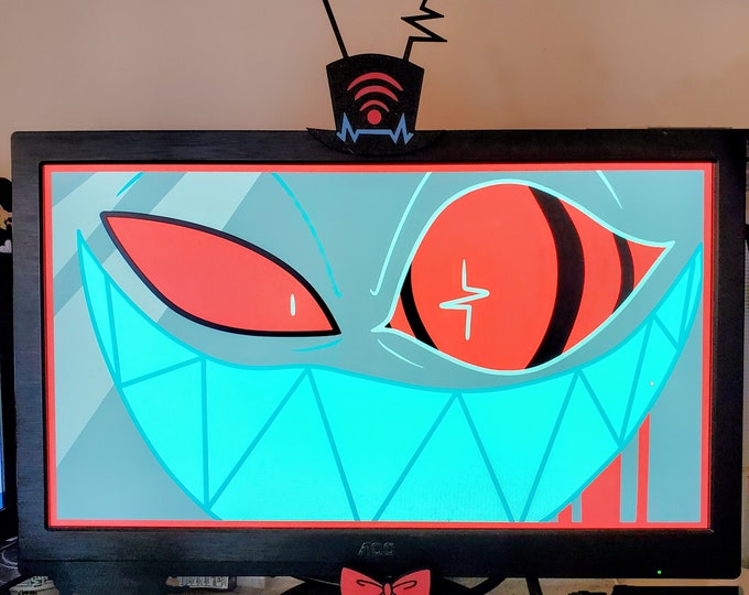 Hazbin Hotel Acrylic Vox Cosplay Collar With Acrylic Chain - Etsy