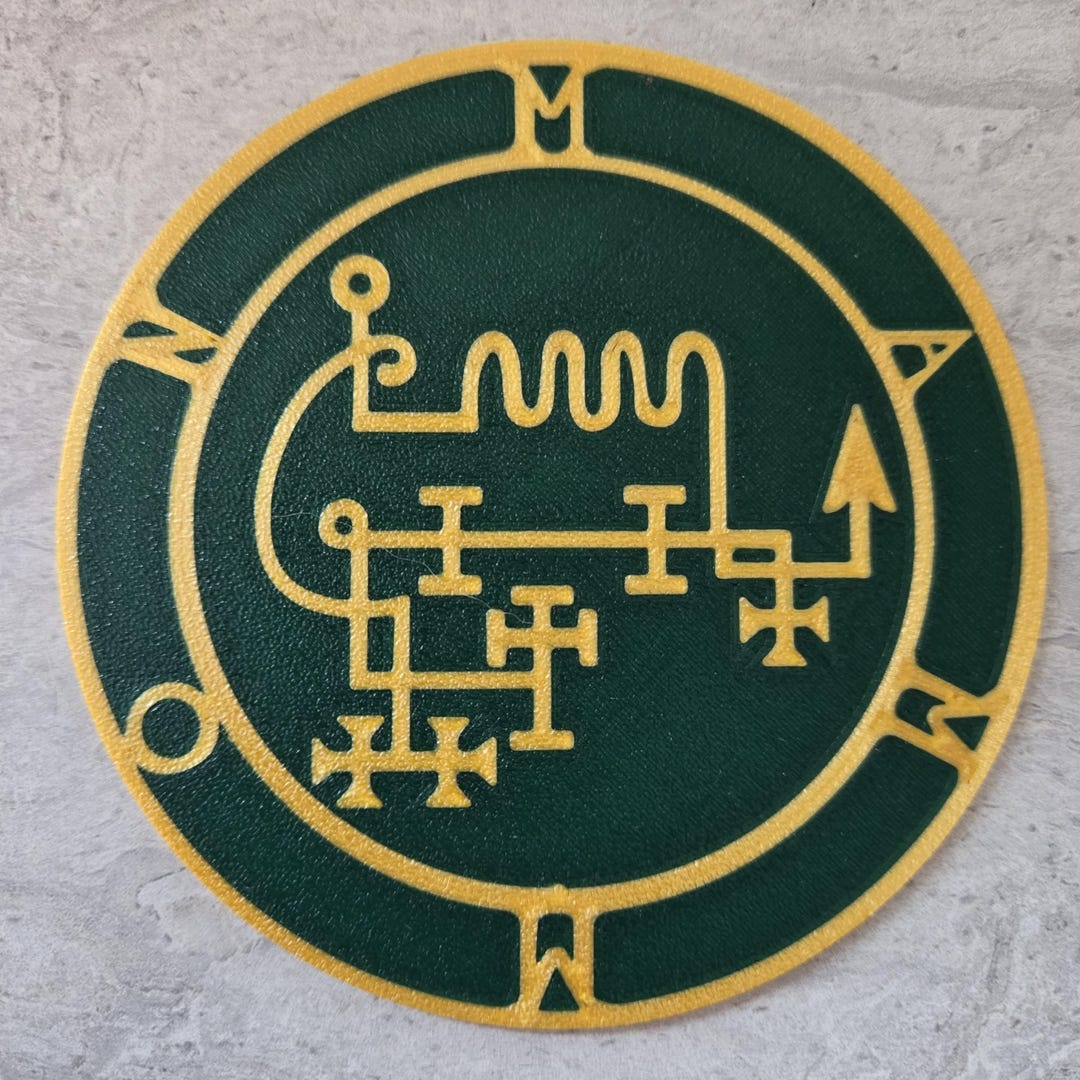 Seal of Mammon Coaster/wall Hanging Helluva Boss Ars Goetia - Etsy