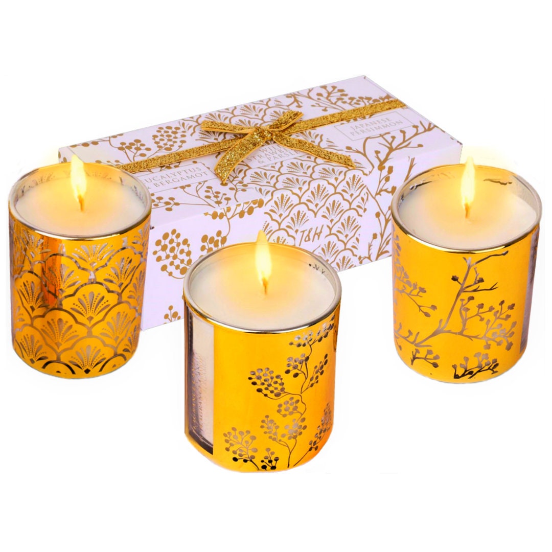 Relaxing Scented Candle Gift Set Strawberry Parsley, Persimmon ...