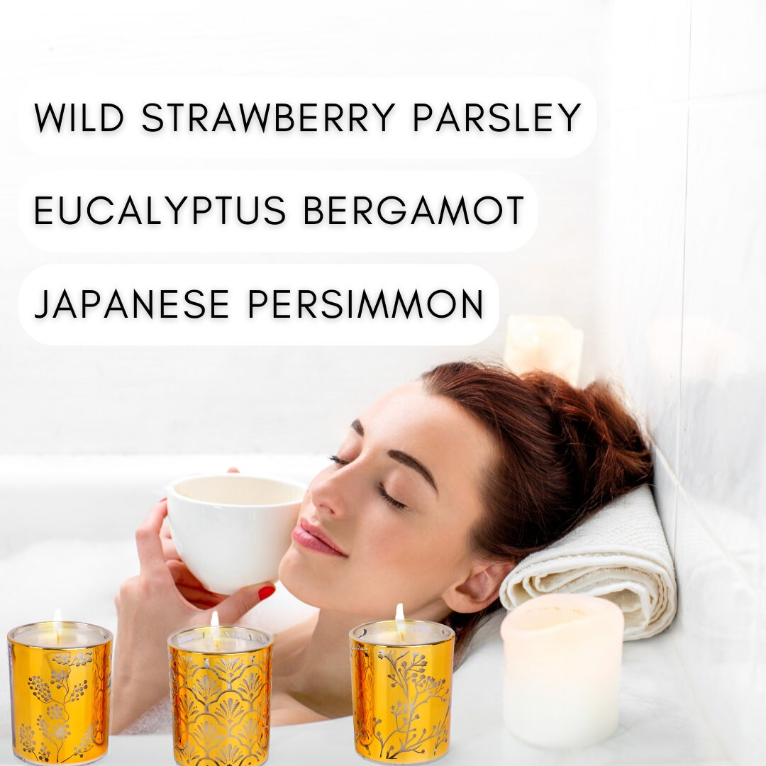 Relaxing Scented Candle Gift Set Strawberry Parsley, Persimmon ...
