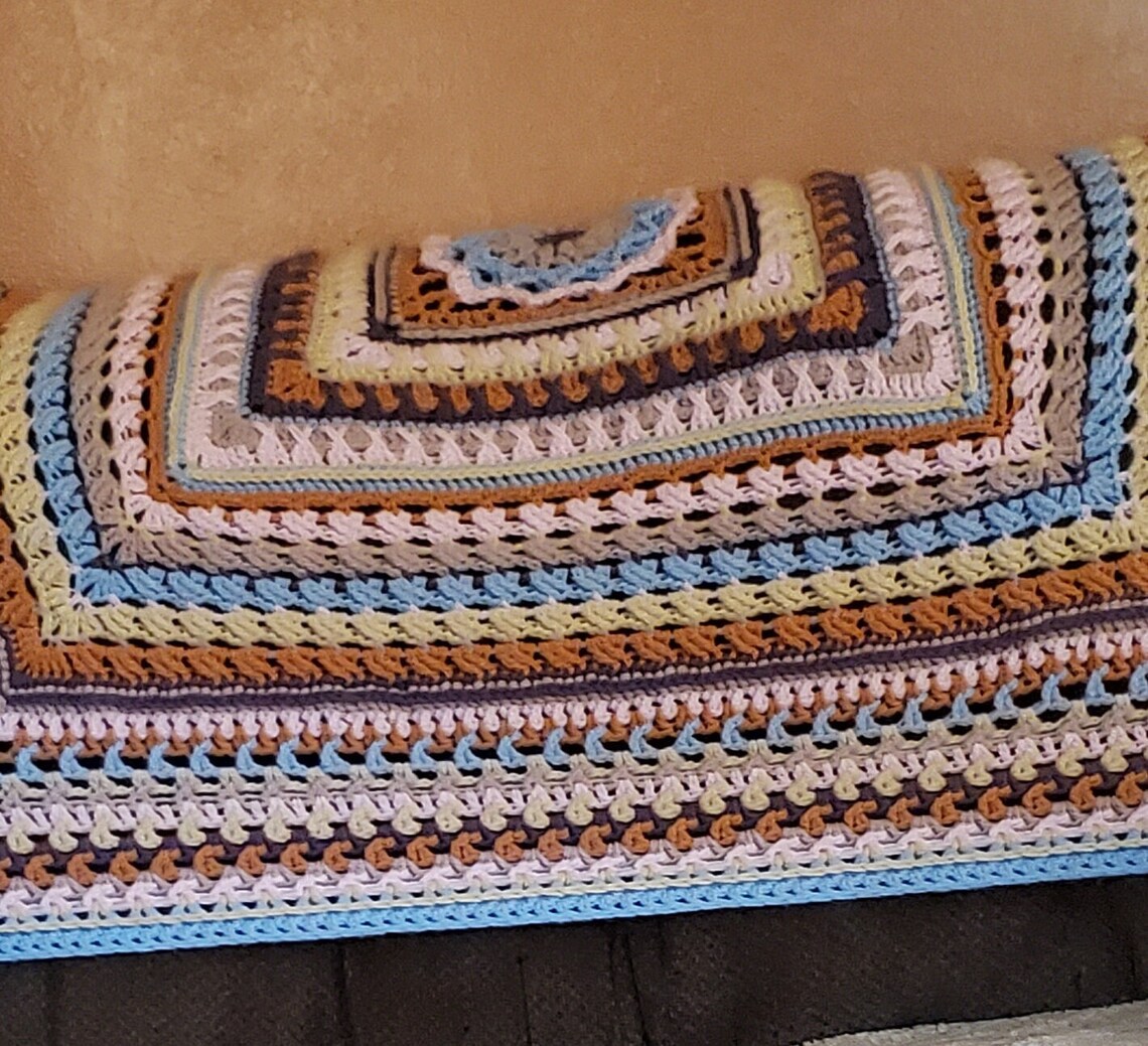 Mandala Crochet Throw - Etsy