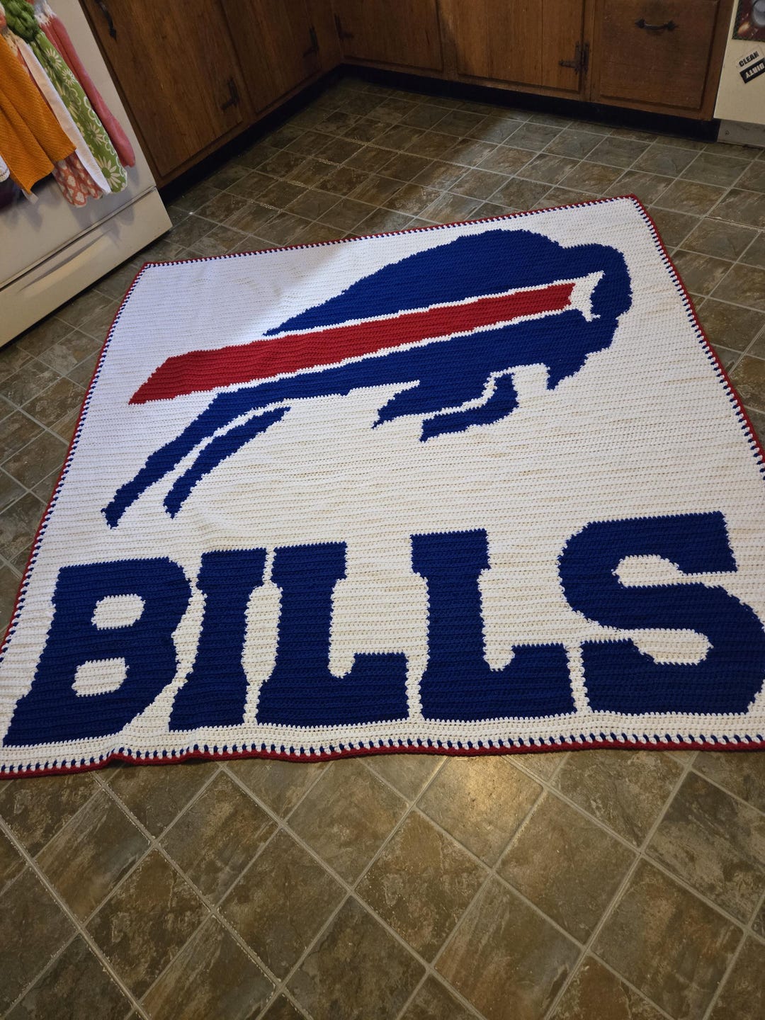 Buffalo Bills Crochet Afghan/blanket - Etsy