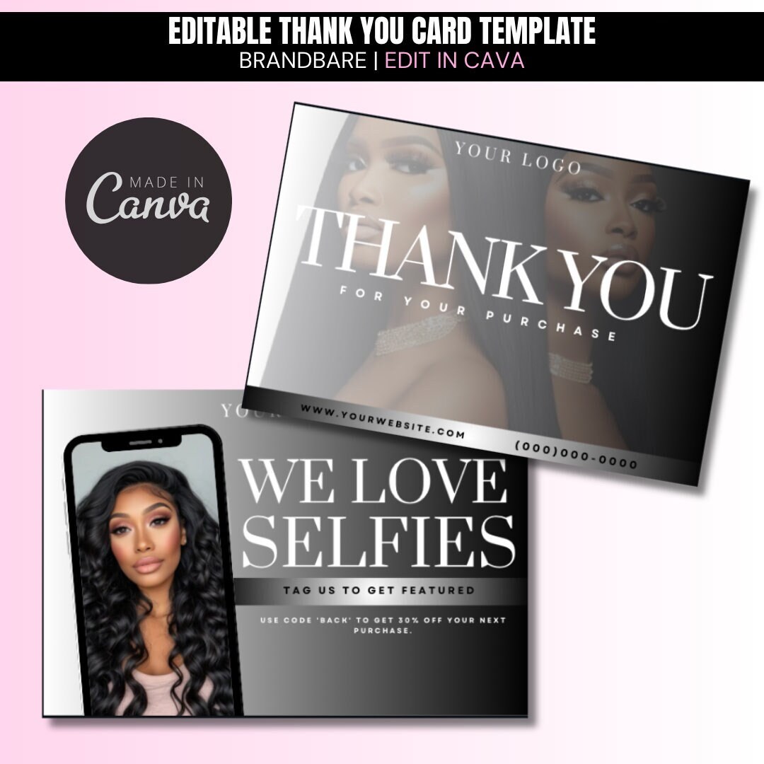 DIY Thank You Card Template | Editable Thank You Card Design | Canva ...