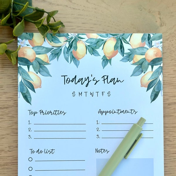 Lemon Desk Calendar - Etsy