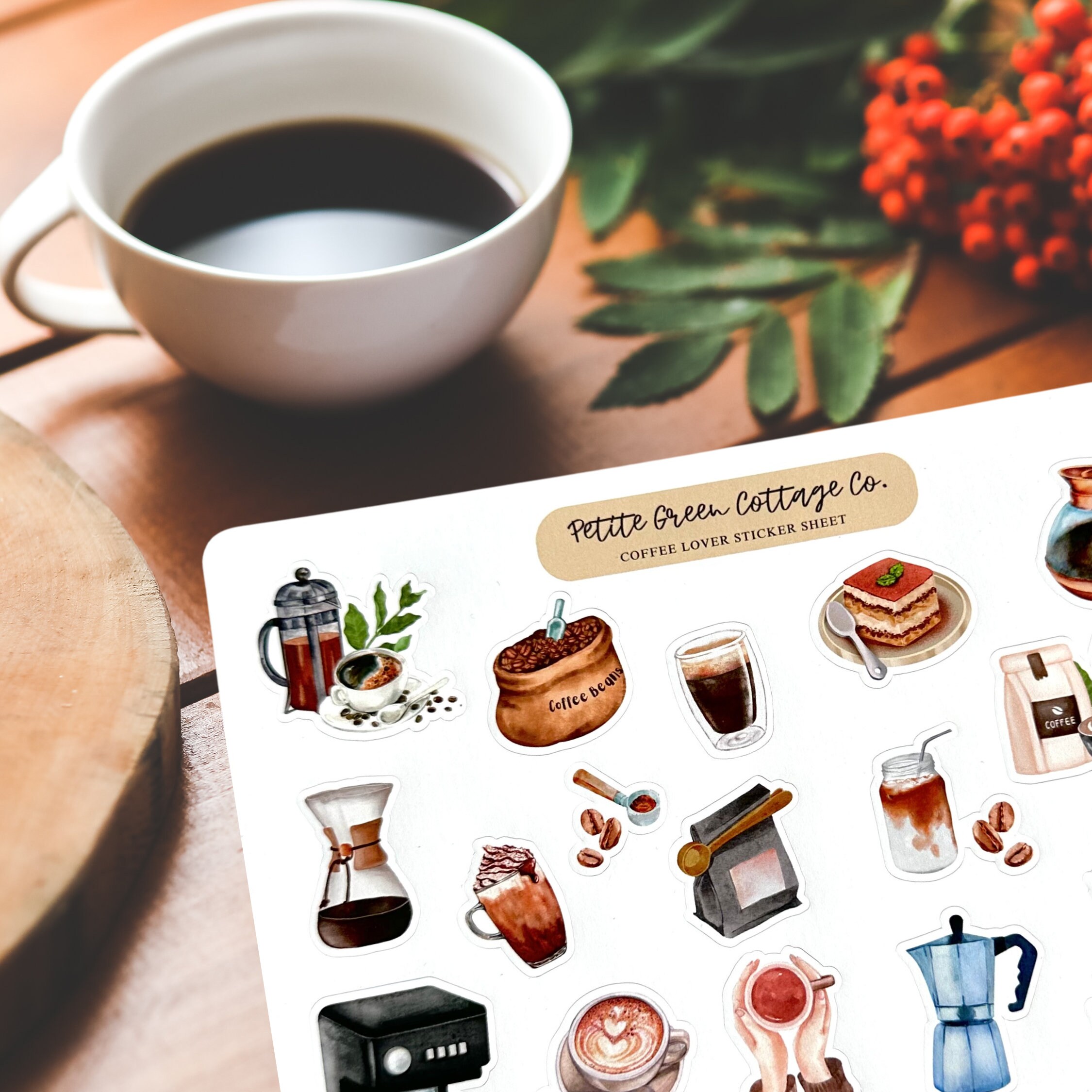 Coffee Themed Journaling Sticker Sheet. Coffee Lover Gift, Coffee Break ...