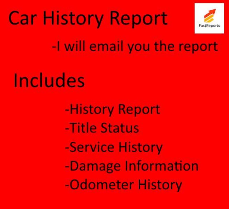 Car History Report - Etsy