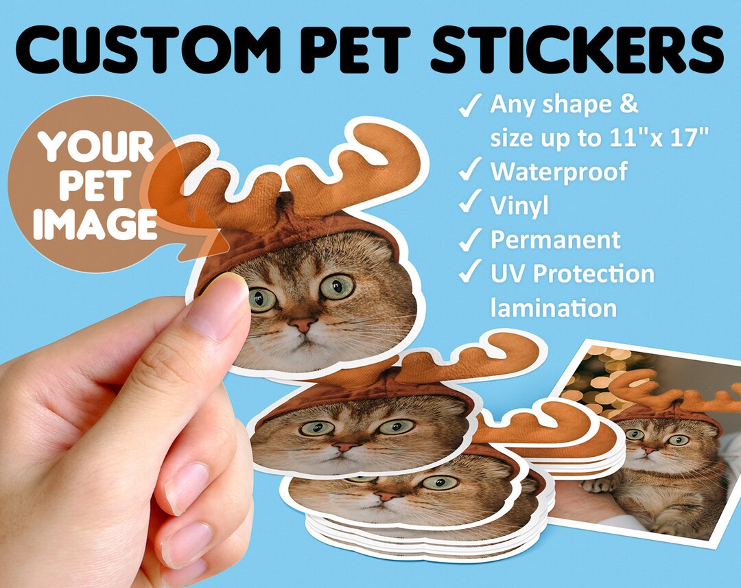 Custom Pet Stickers. Custom Photo Stickers. Diecut Printed Stickers ...