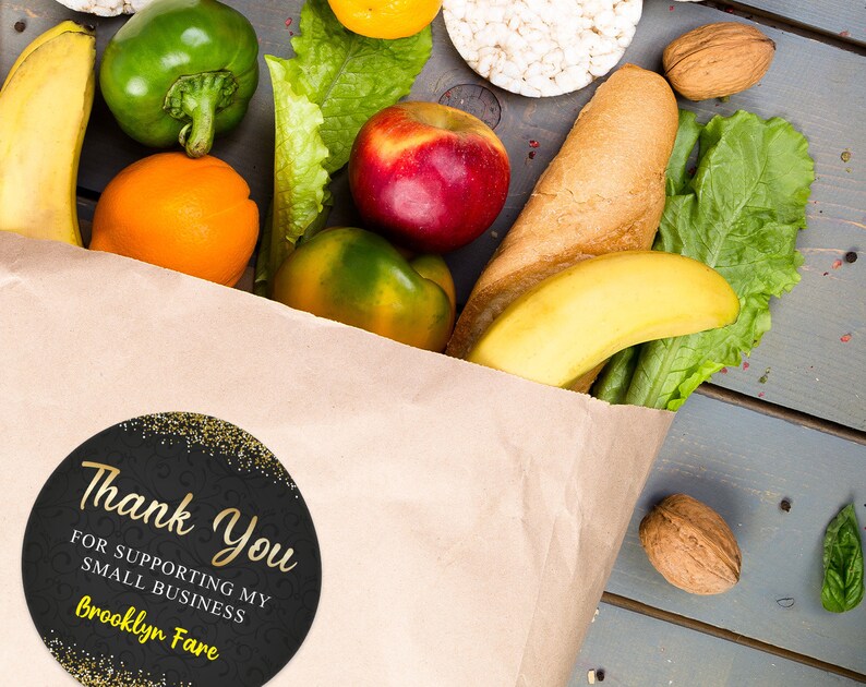 Custom Thank You Sticker Personalized Business Sticker | Etsy