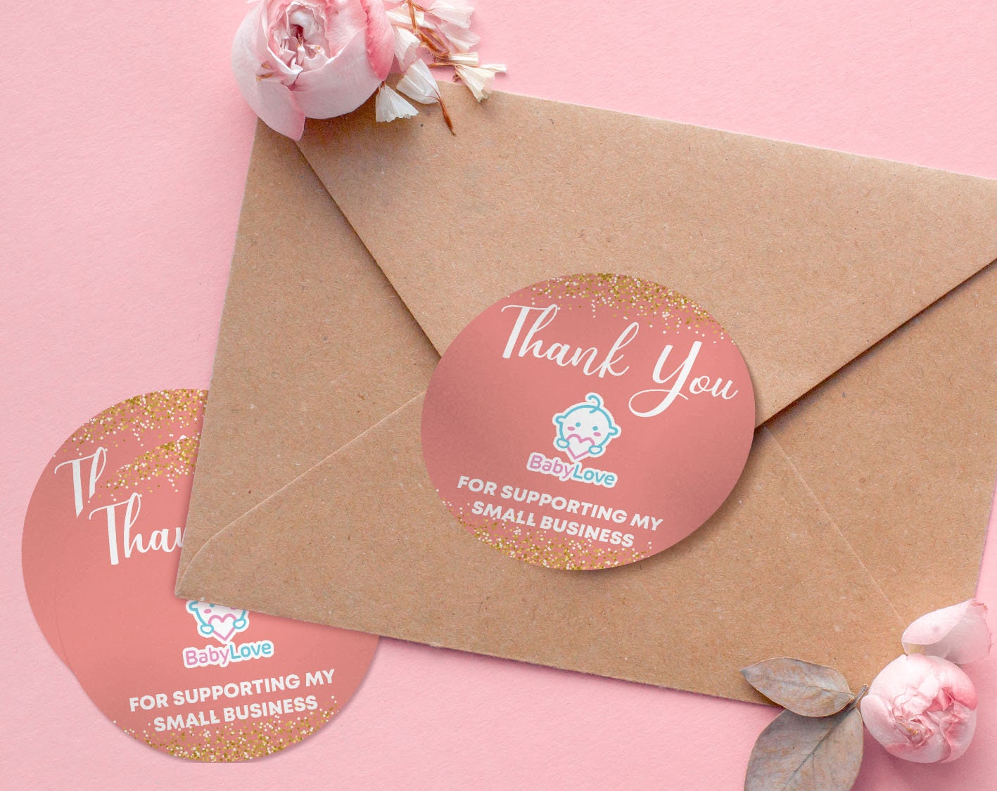 Custom Logo Sticker Thank You Sticker for Small Business - Etsy