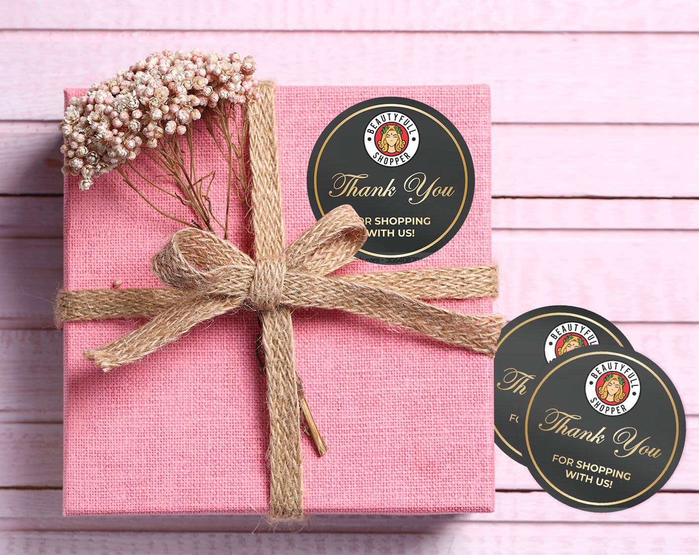 Custom Logo Sticker Thank You Sticker for Small Business - Etsy