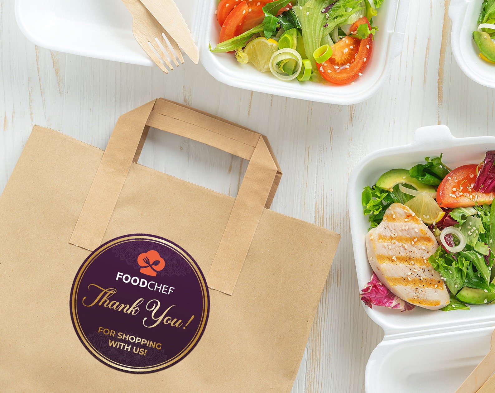 Custom Logo Sticker Thank You Sticker for Small Business - Etsy