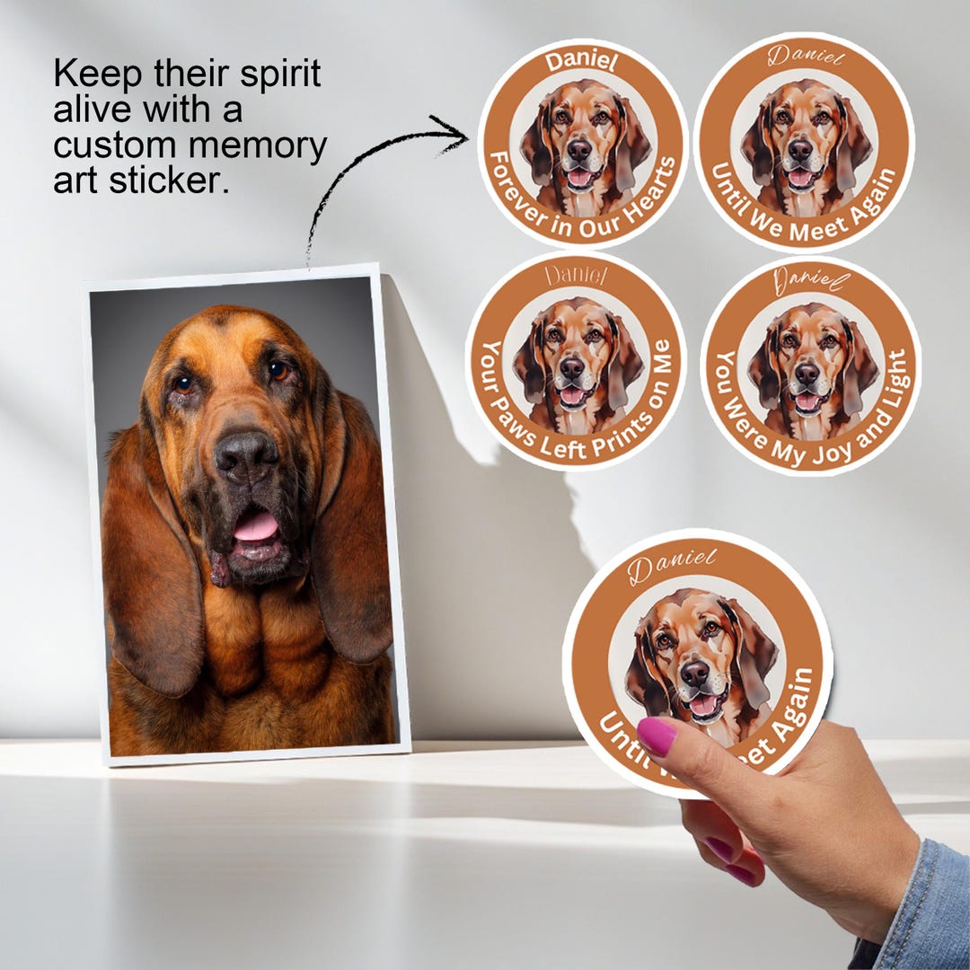 Personalized Pet Memorial Sticker, Custom Dog Remembrance Decal, Pet ...