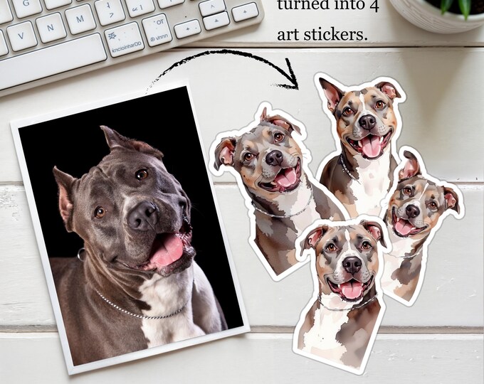 Personalized Dog Stickers - Hand Drawn | Custom Pet Sticker, Custom Dog ...