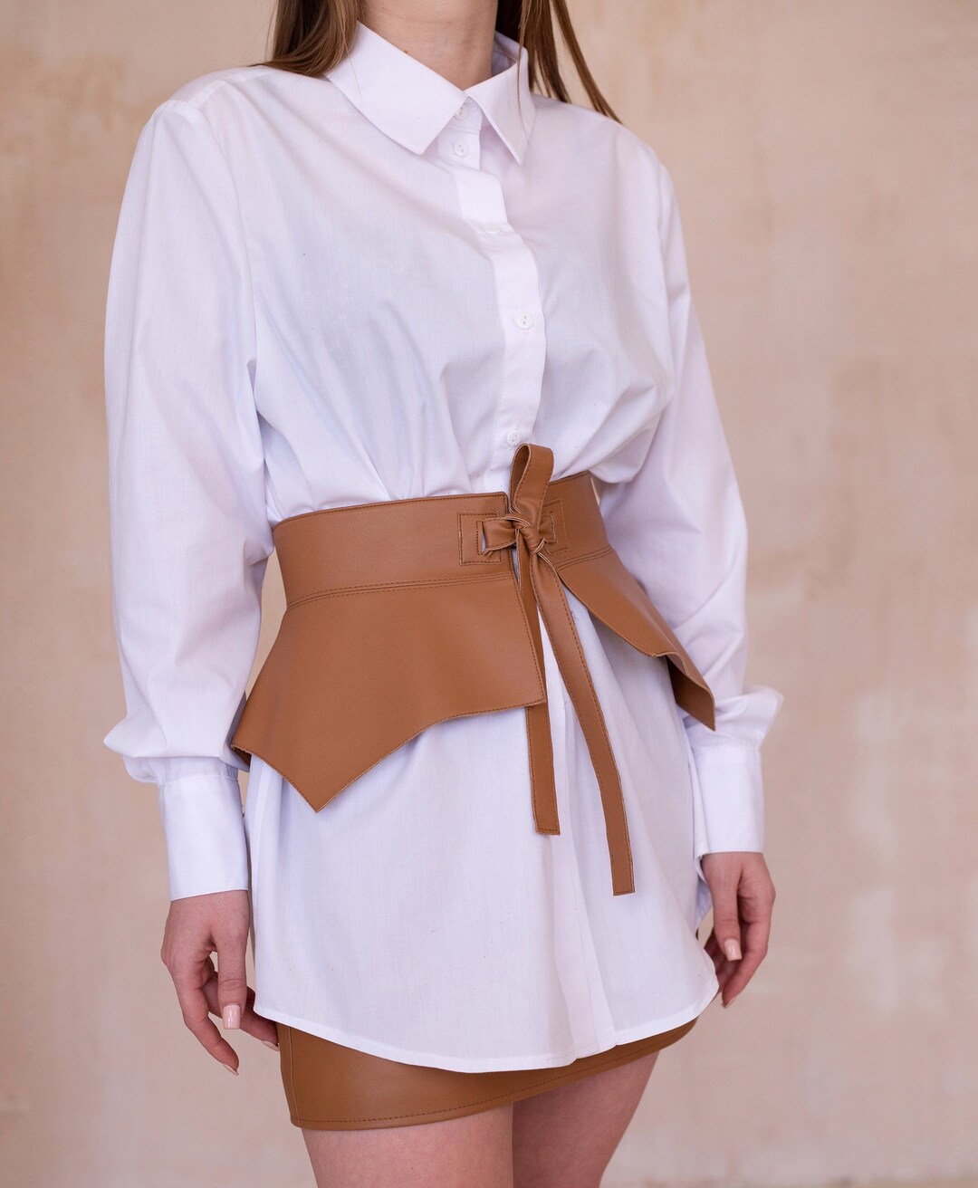 Leather Basque Waist Belt, Peplum Top - Etsy