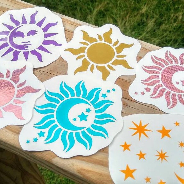 Sun Moon Stars Decal - Etsy