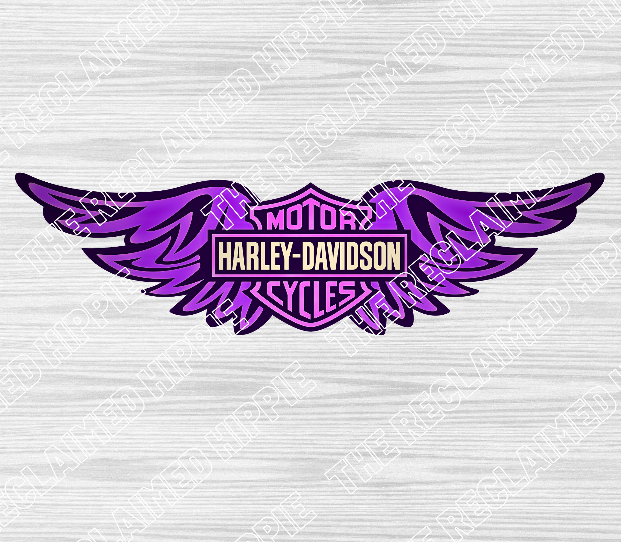 Pink Harley Davidson Logo With Wings