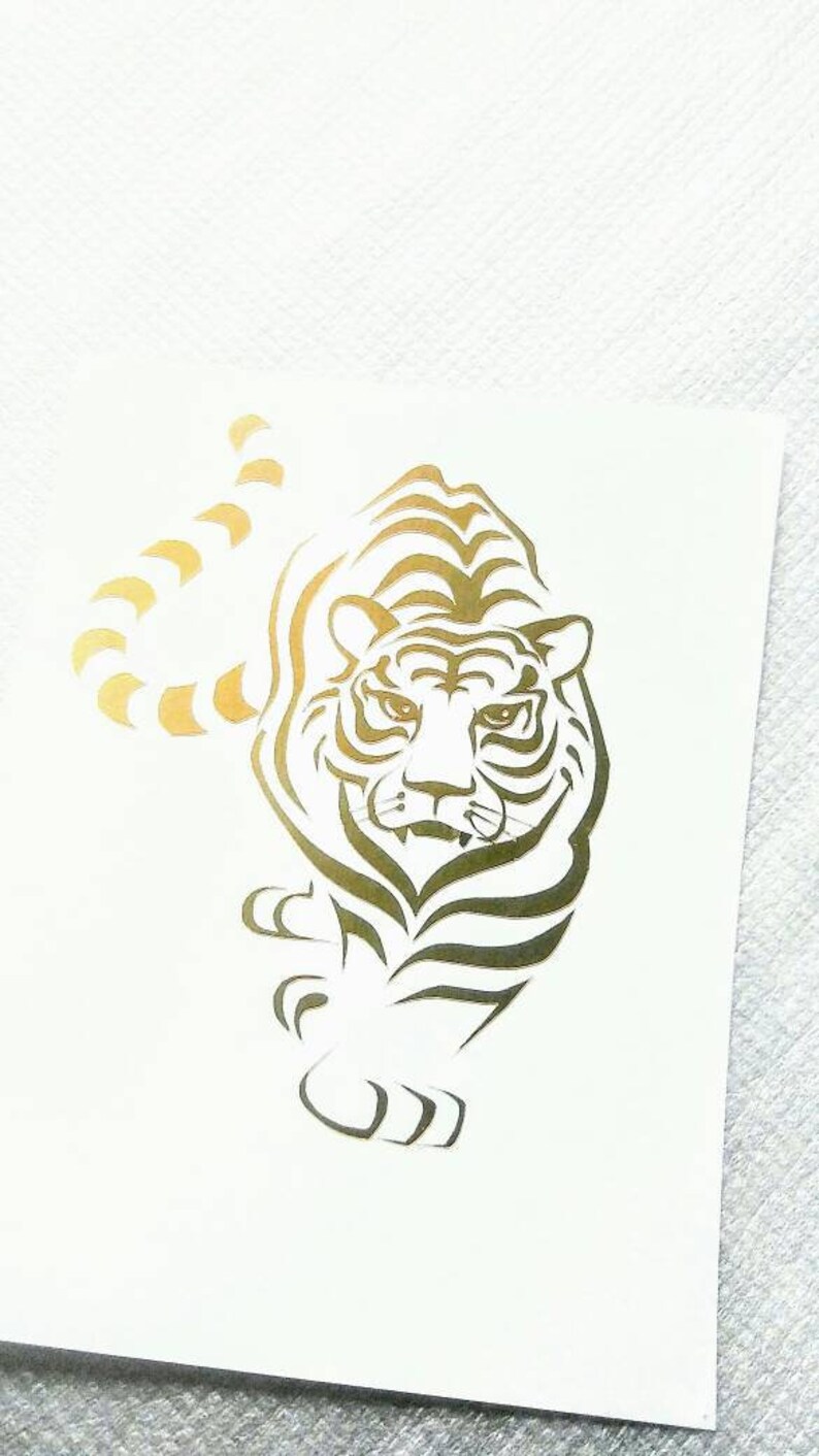 Tiger Decals Full Tiger Decals Vinyl Decals Tiger Stickers Tiger Gold ...