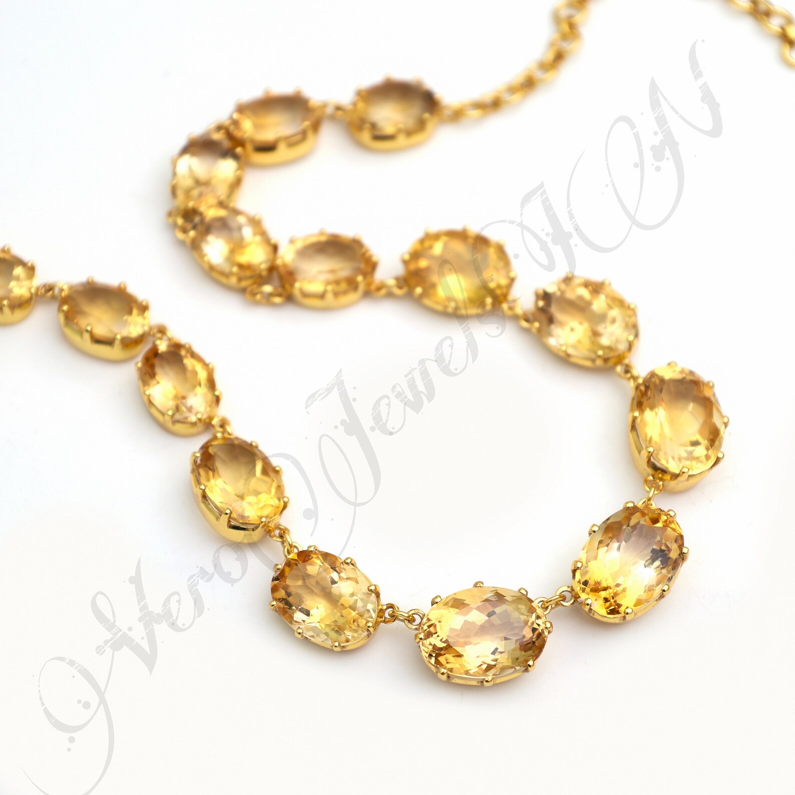 Anna Wintour Style Victorian Citrine & Gold Riviere Collet - Etsy