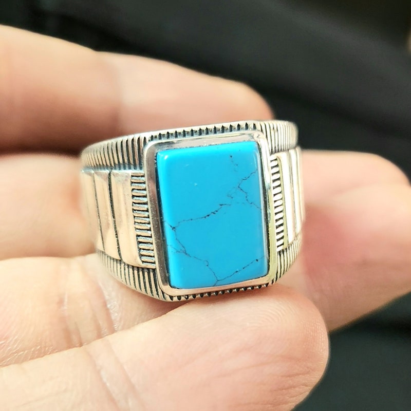 Mens Turquoise Ring - Etsy