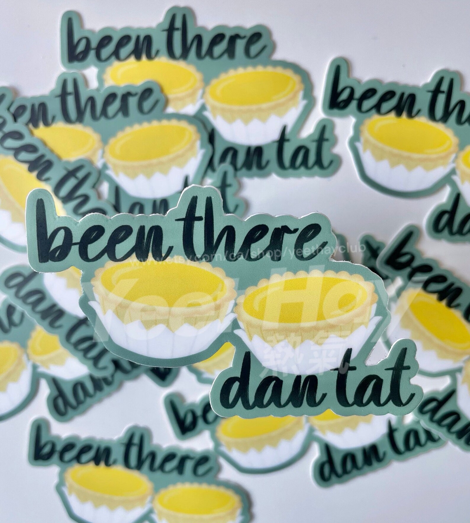 Been There Dan Tat Egg Tart Sticker | Laptop Water Bottle Phone Cute ...