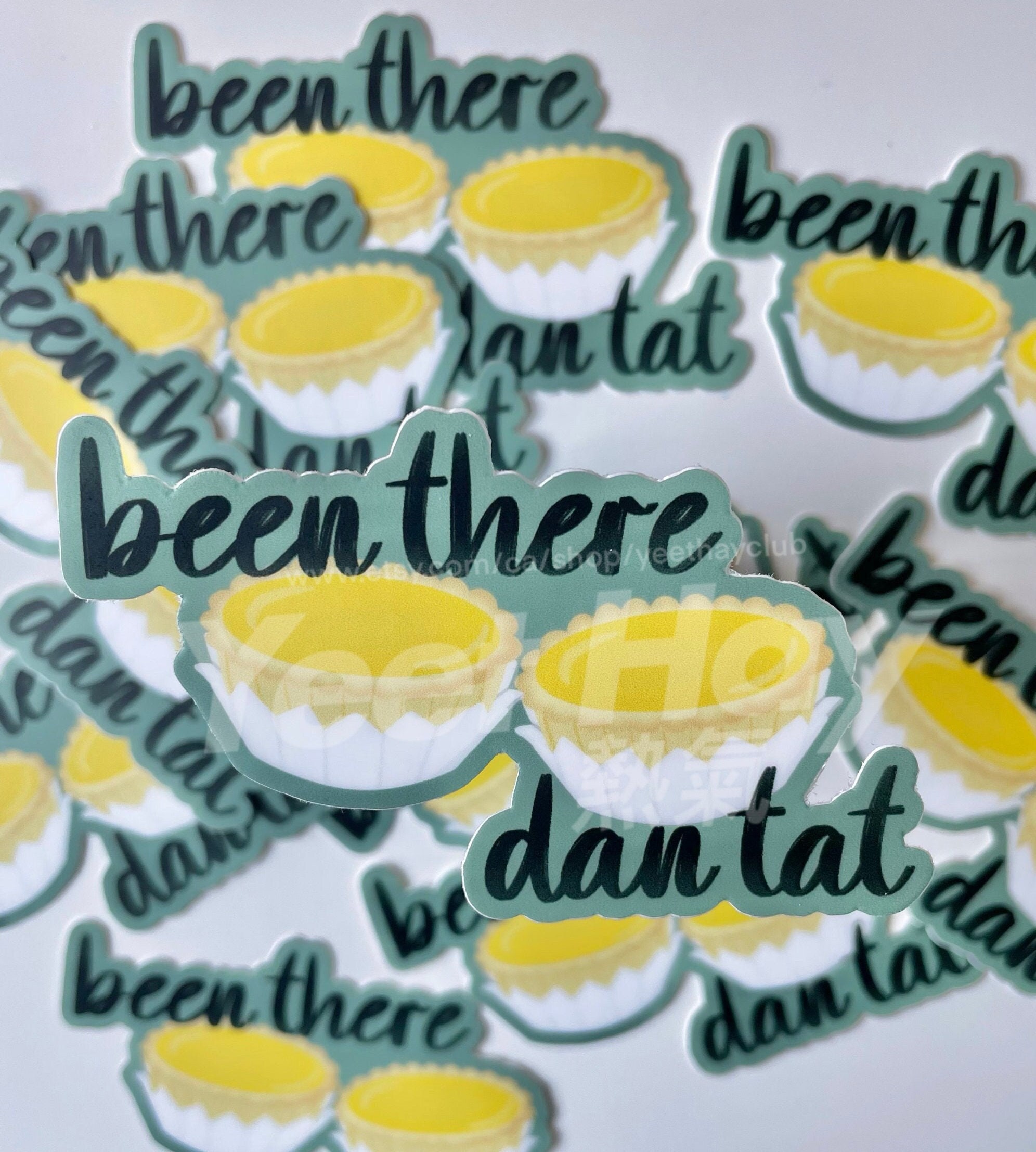 Been There Dan Tat Egg Tart Sticker | Laptop Water Bottle Phone Cute ...