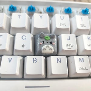 Artisan Keycap Kawaii Cute Moon Cats, Soot, Bunny, Kitty Polymer Clay ...