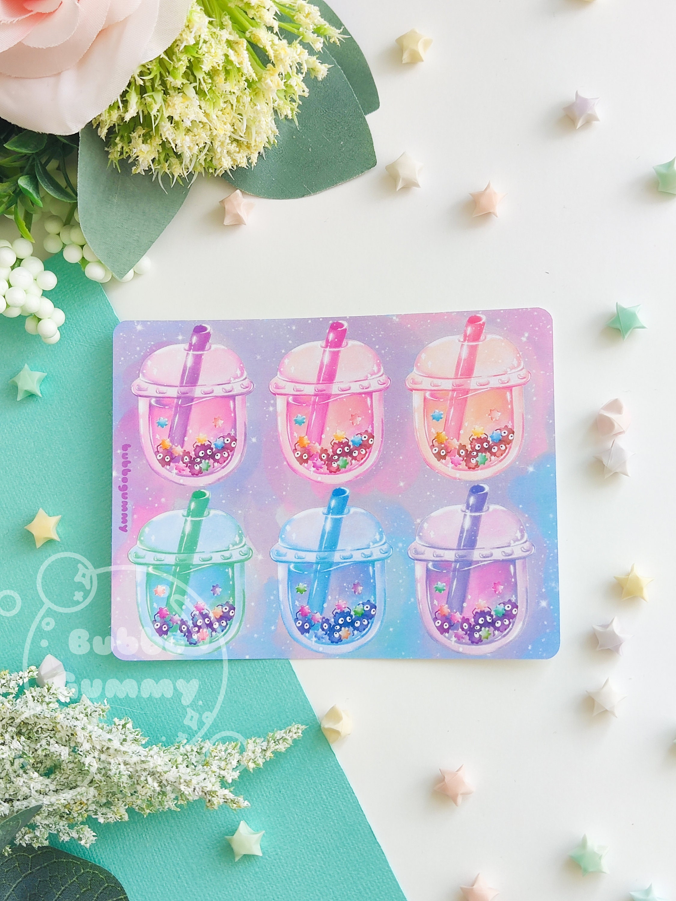 Sticker Sheets Cute Kawaii Animal Plant Anime Sticker Art Adorable ...