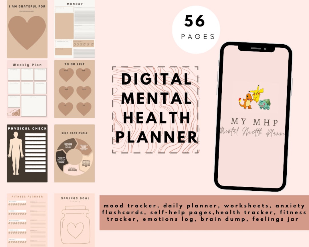 Mental Health Daily Planner- Printable, Stress, Anxiety, Mental Health ...