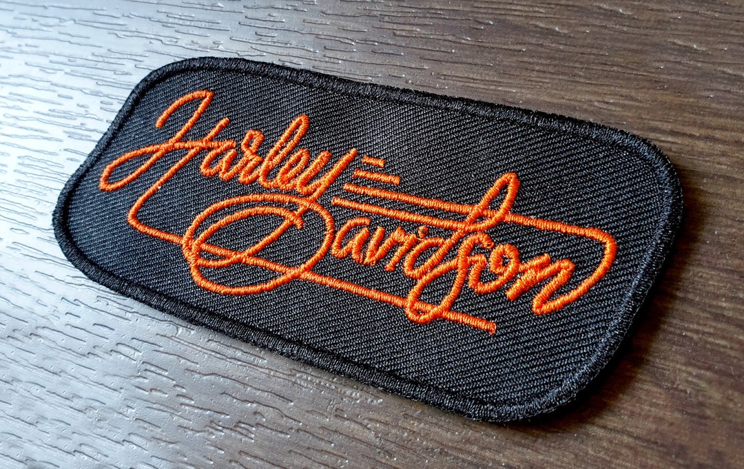 Harley Davidson Retro Vintage Biker Patch for Sewing on / Ironing on ...