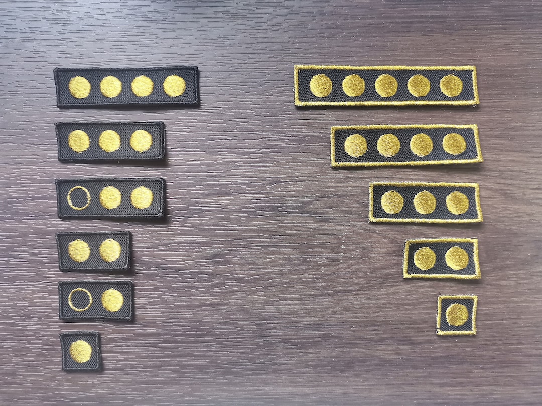 Star Trek Pips Starfleet Rank Insignia Patches - Etsy