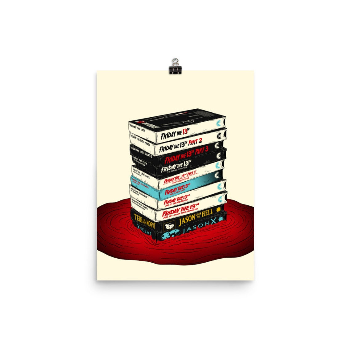 Friday the 13th VHS Tapes Movie Poster - Etsy