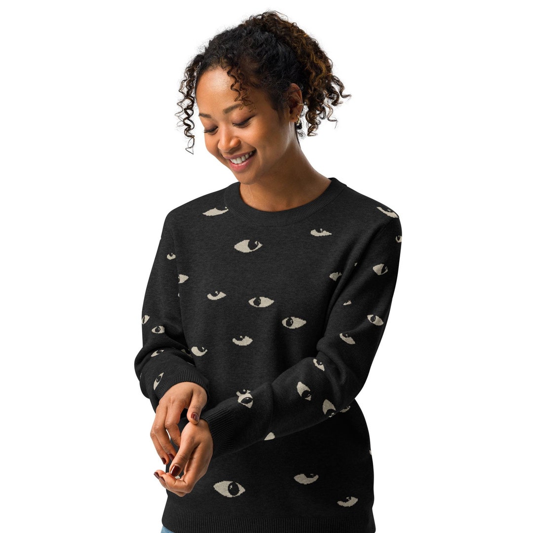 Eyes in the Void Knit Sweater | Retro Horror Sci-fi, Goth, Evil Eye ...