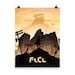 FLCL Fooly Cooly Anime Poster | Hand-drawn Graphic Print Home Office ...