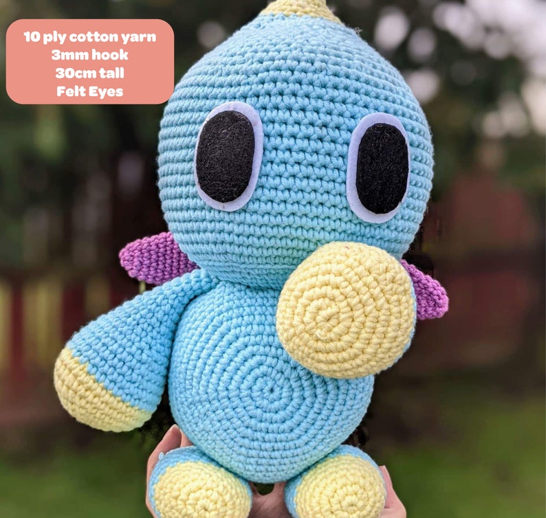 Neutral Chao Sonic Amigurumi Crochet Pattern - Etsy