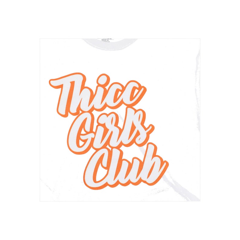 Glitter Logo Thicc Girls Club White Crop Top - Etsy