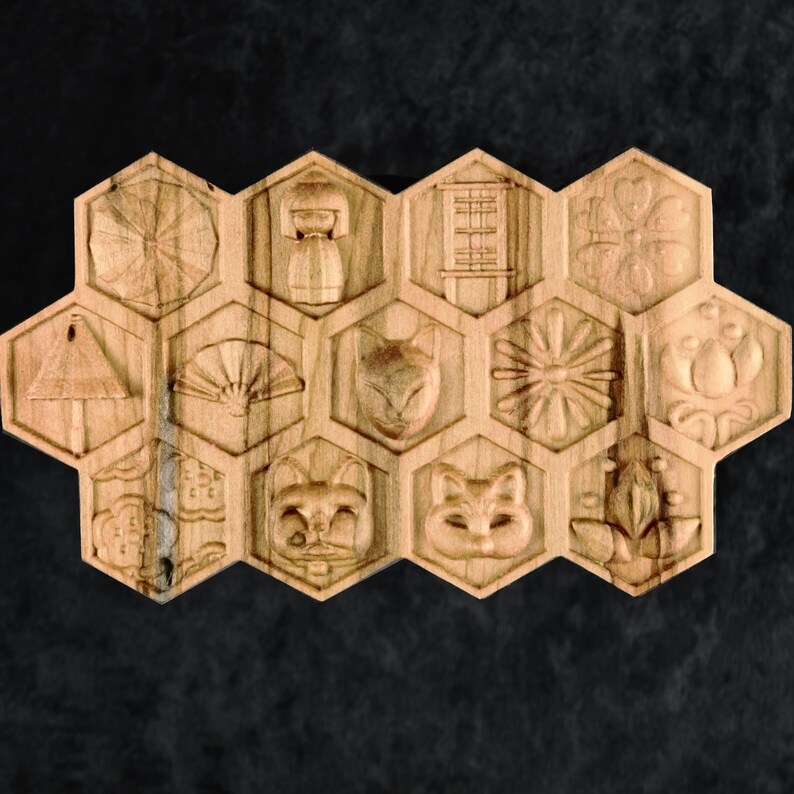 Digital Japanese Inspired Icon Pattern Woodcarving, 3D Model, CNC Files ...