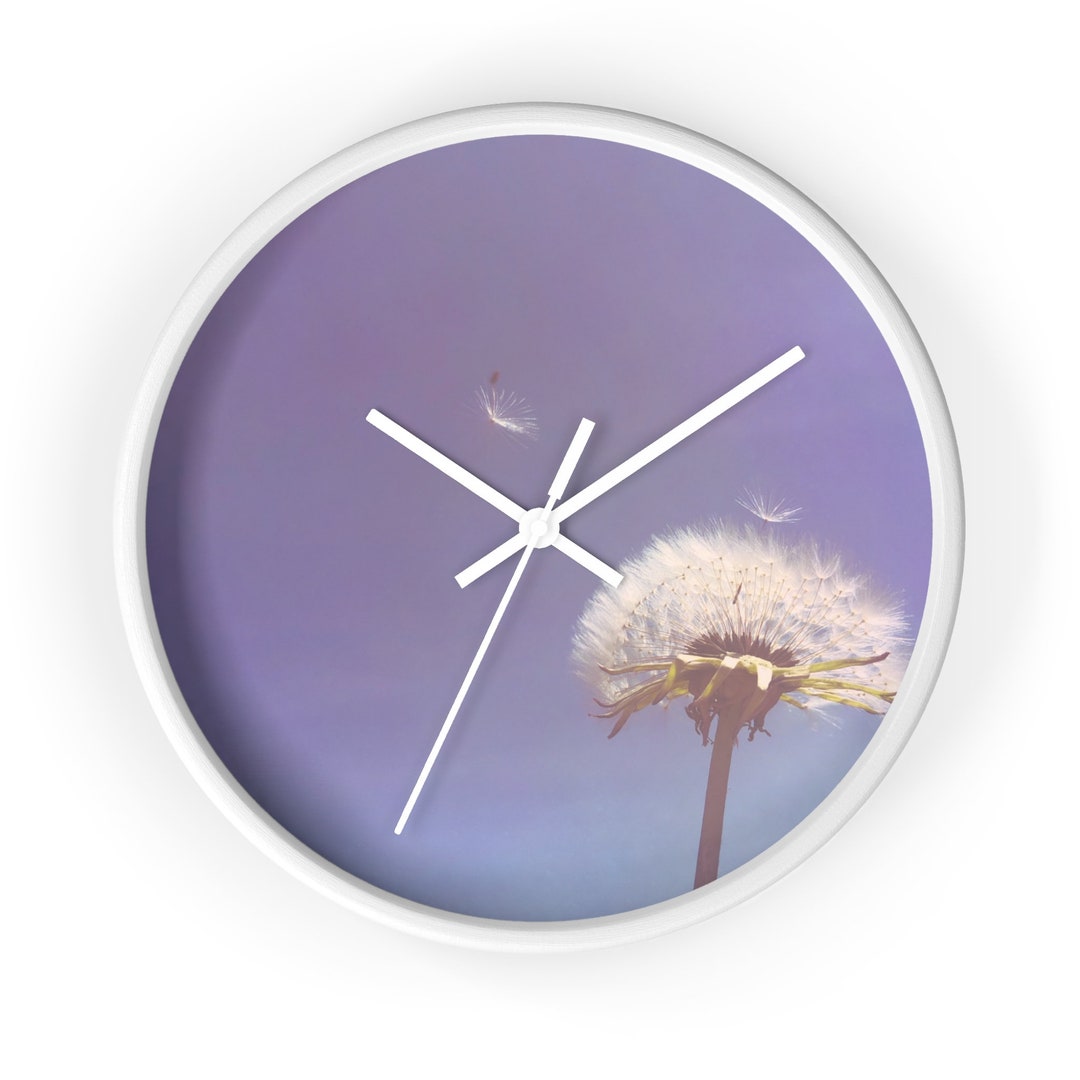 Artsy Wall Clock, Dandelion Breeze - Etsy