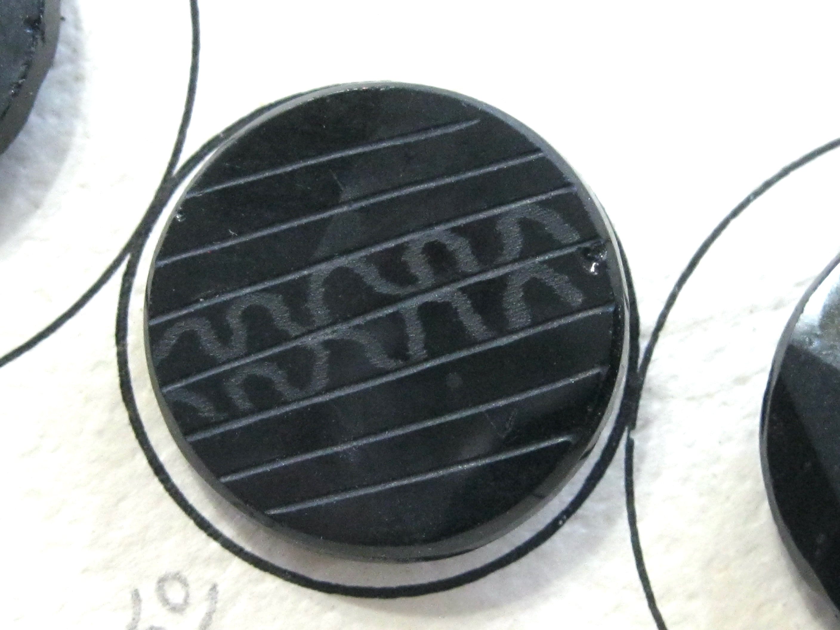 Antique / Vintage Victorian Black Glass Button Display / Competition ...