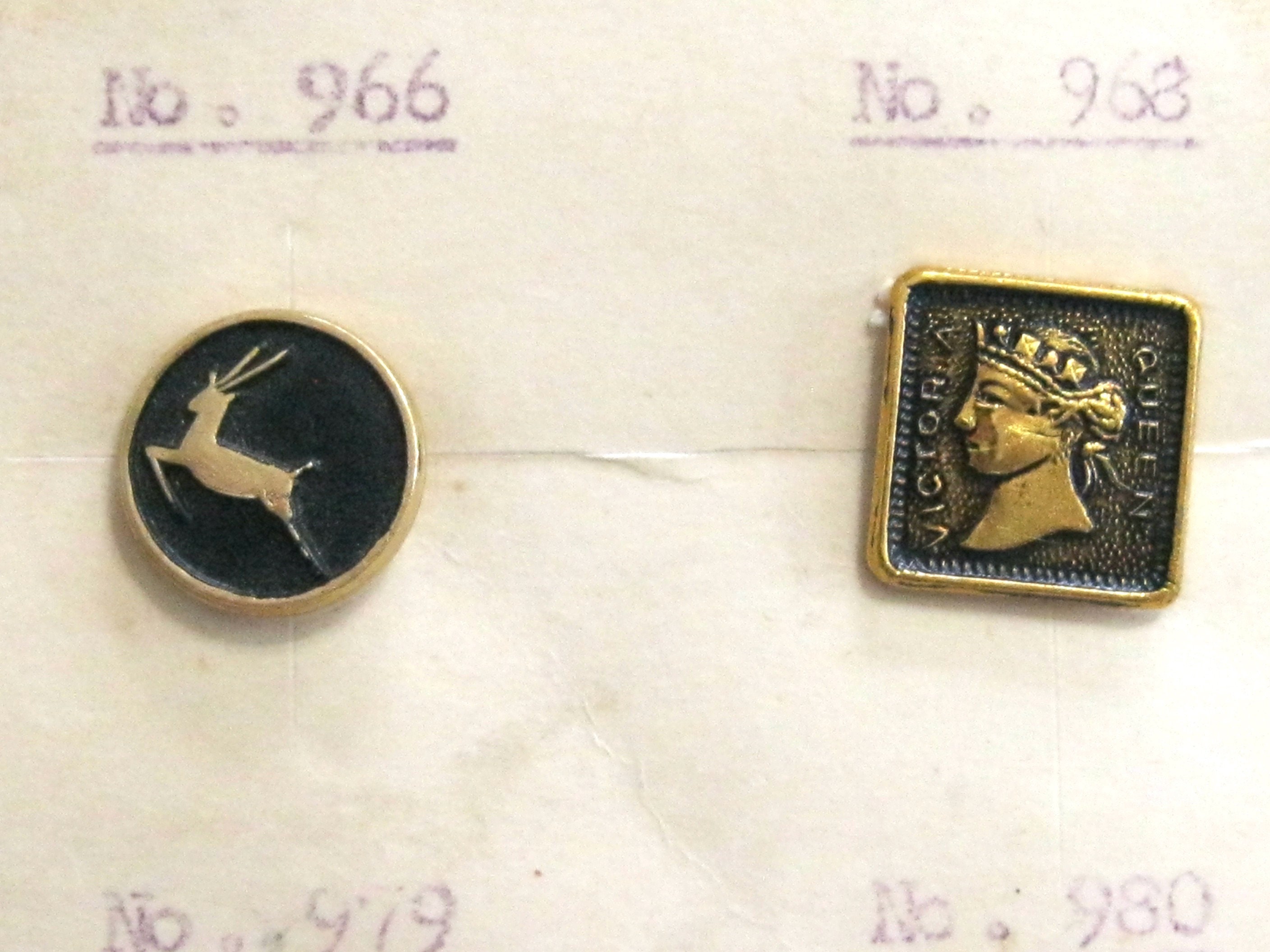 Vintage Button Store Display / Salesman Sample / Collector's Card - Lot ...