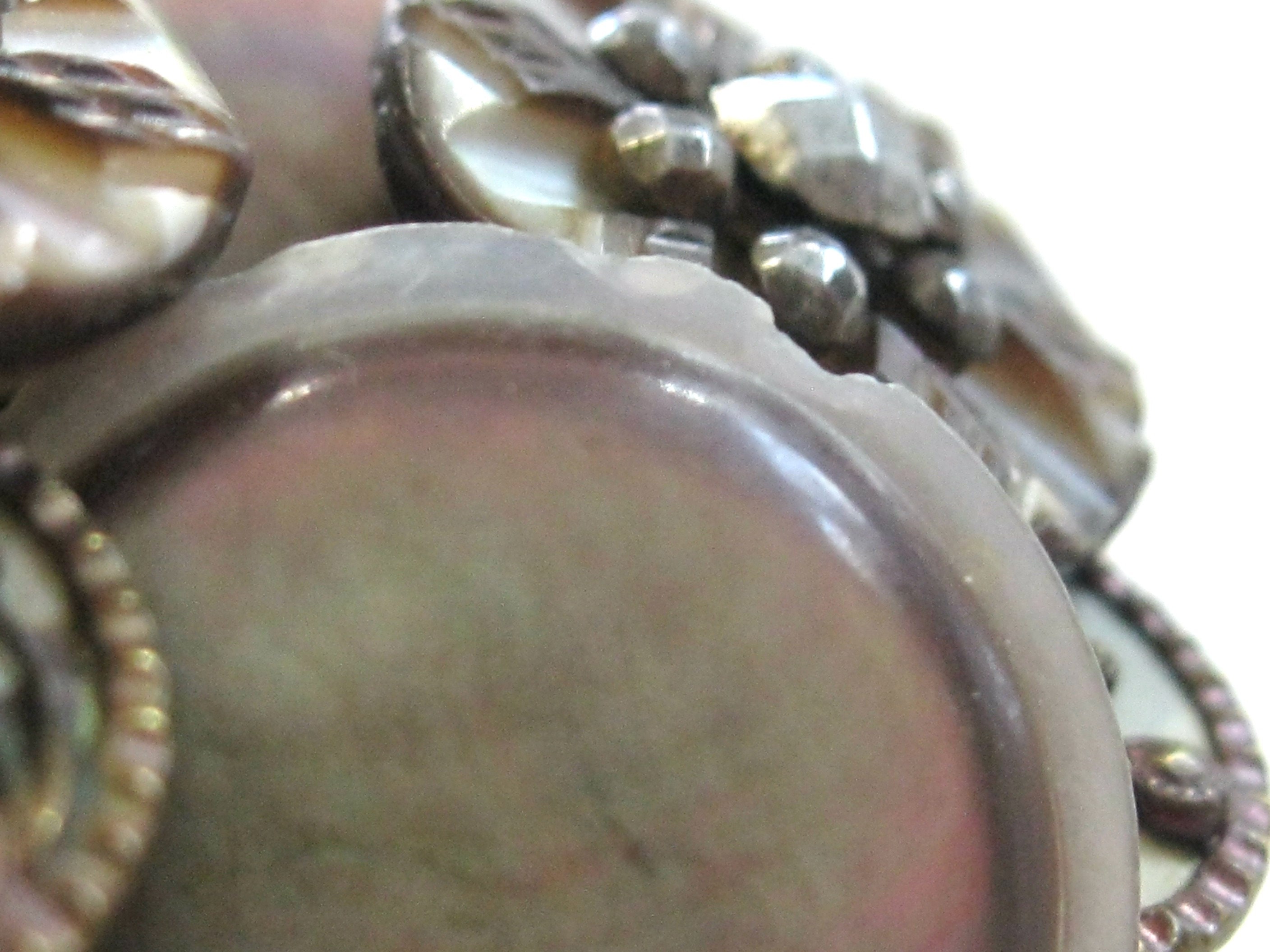 Rare Antique Button Display Stretch Bracelet 1700's Star Cut Steel ...