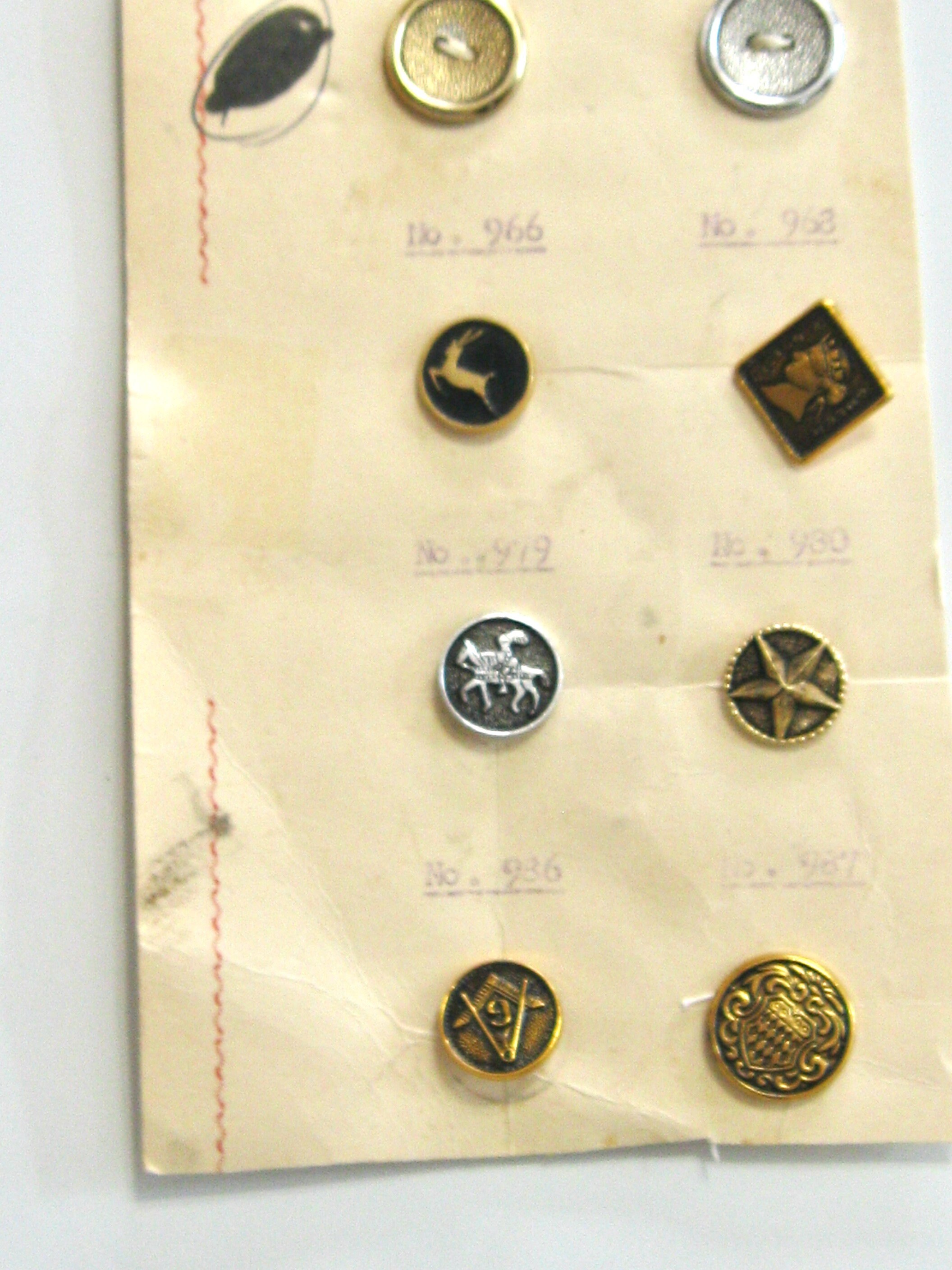 Vintage Button Store Display / Salesman Sample / Collector's Card Lot ...