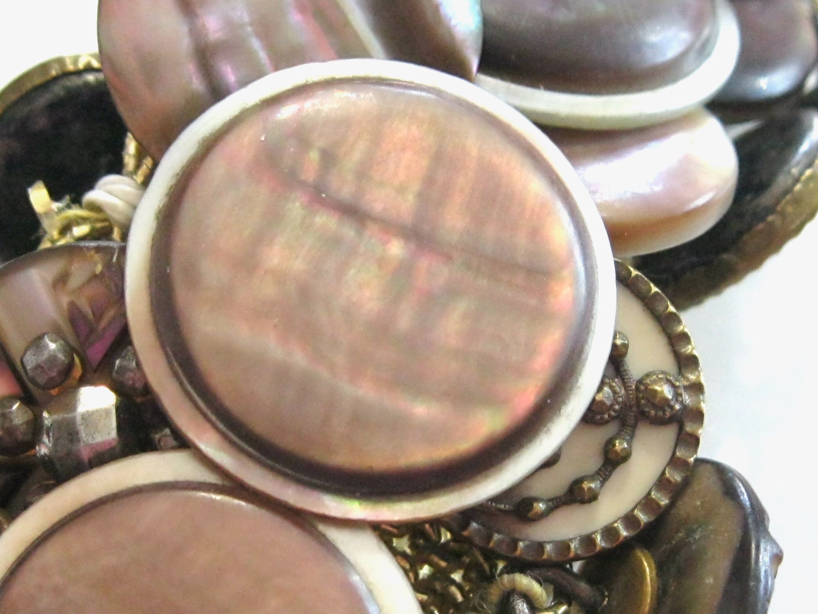 Rare Antique Button Display Stretch Bracelet 1700's Star Cut Steel ...