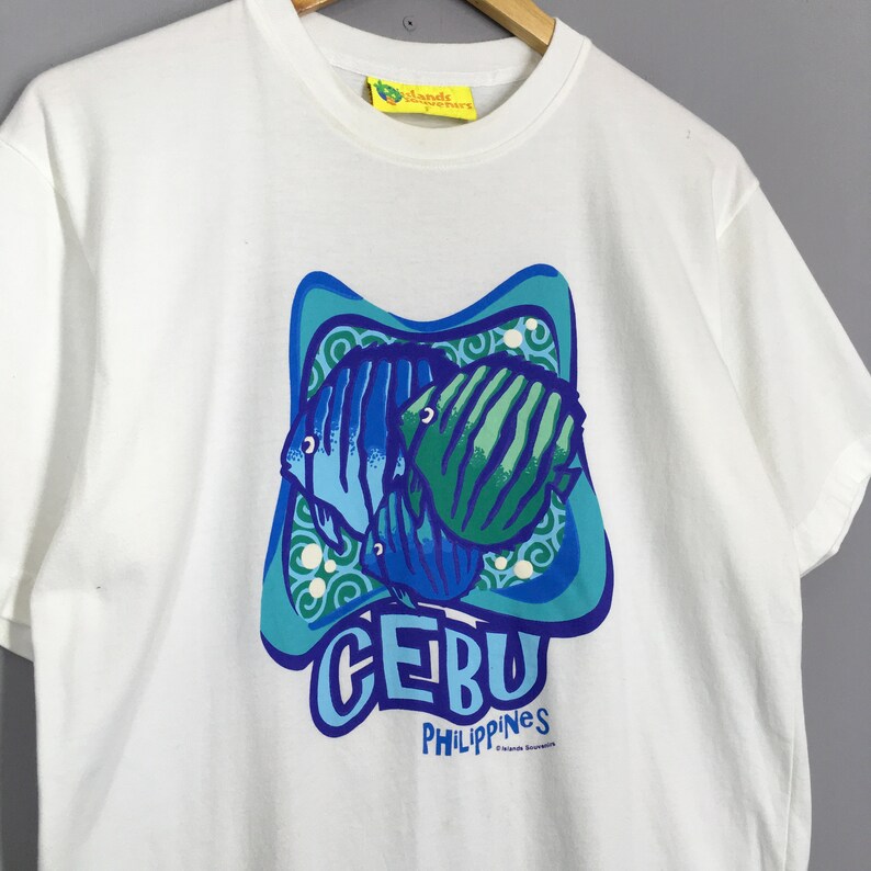 Vintage Cebu Island Philippines Souvenir White Tshirt Small Cebu Island ...