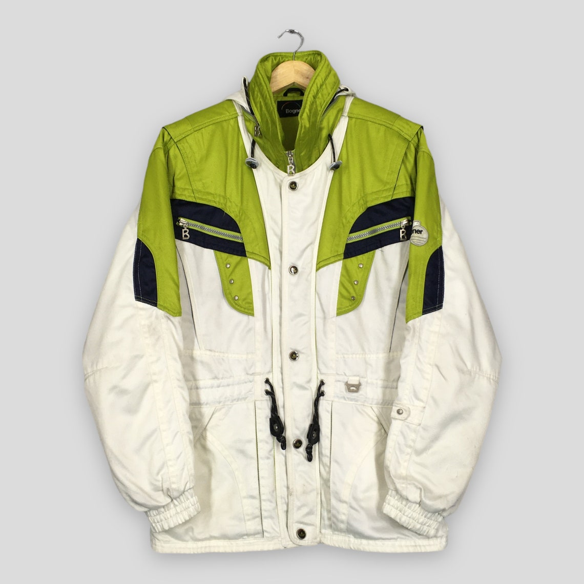 Vintage 90s Bogner Ski Wear Bomber Hoodie Winter Jacket Large Bogner ...