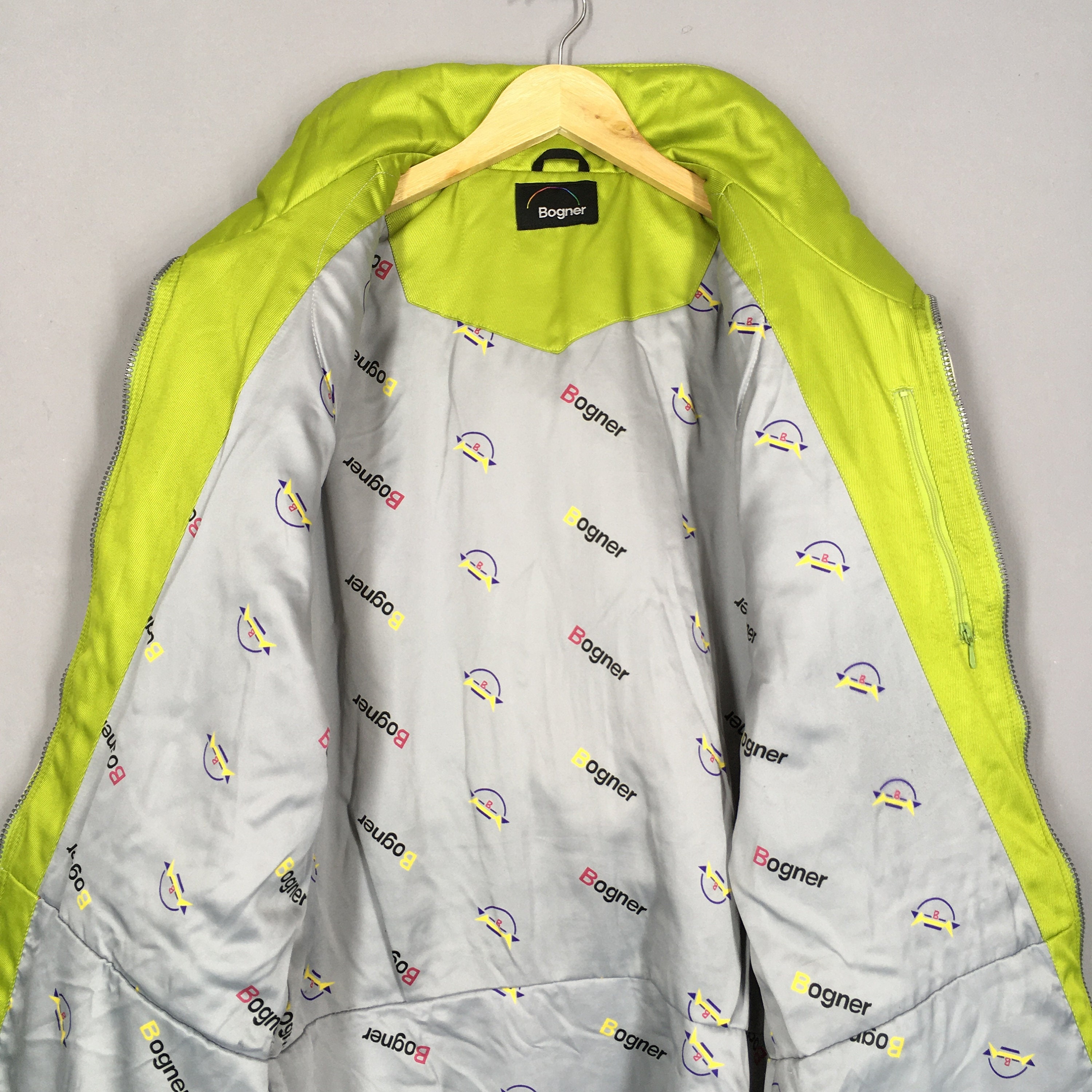 Vintage 90s Bogner Ski Wear Bomber Hoodie Winter Jacket Large Bogner ...