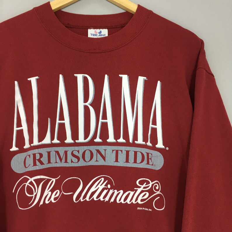 Vintage 90s Alabama Crimson Tide NCAA Sweatshirt Large Alabama Crimson ...