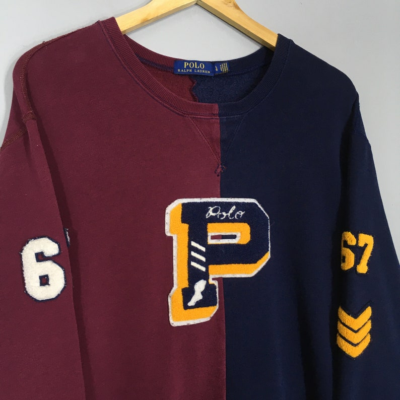 Vintage Polo Ralph Lauren P-wing Sweatshirt Large Polo Ralph - Etsy