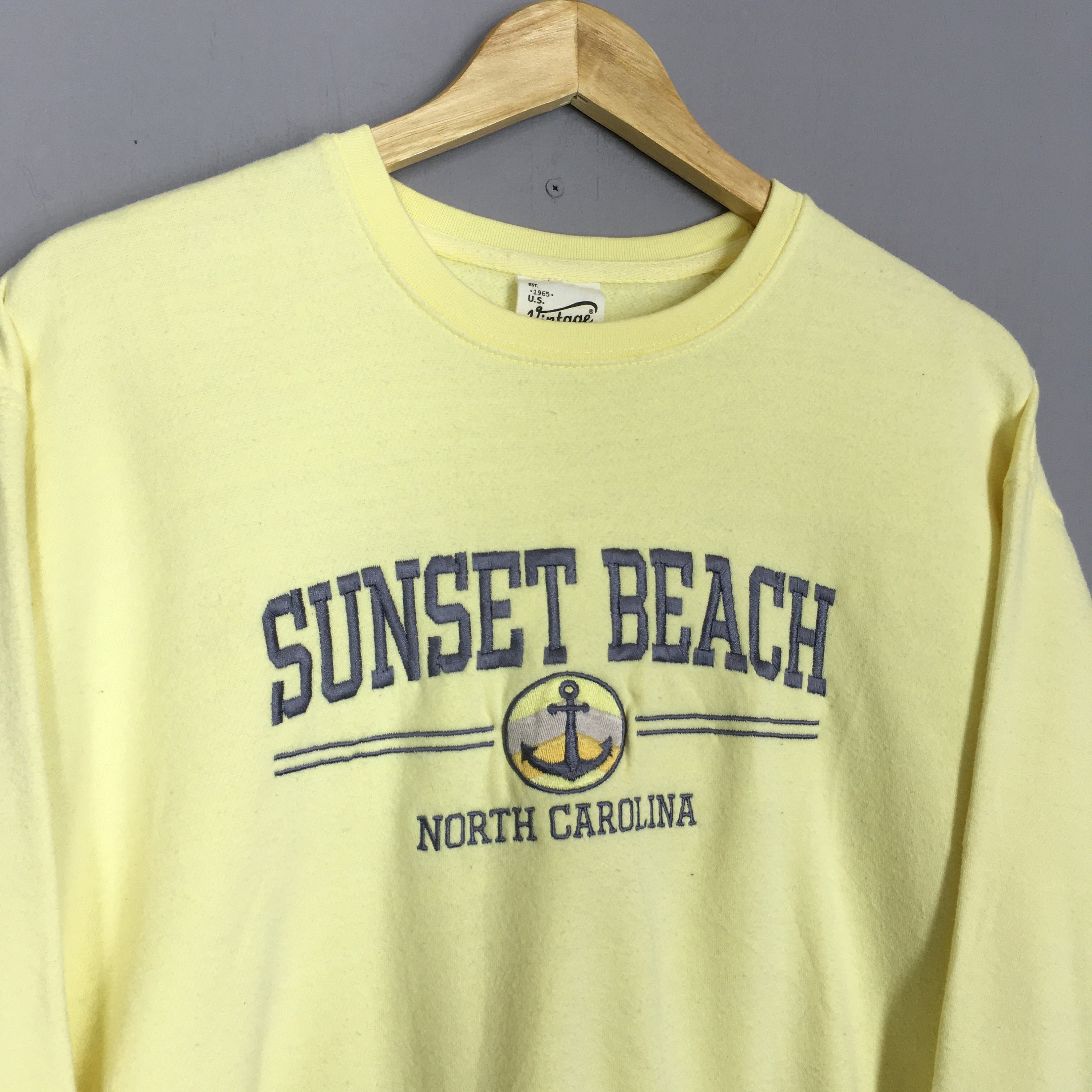 Vintage Y2K Sunset Beach North Carolina Sweatshirt Small Sunset Beach ...