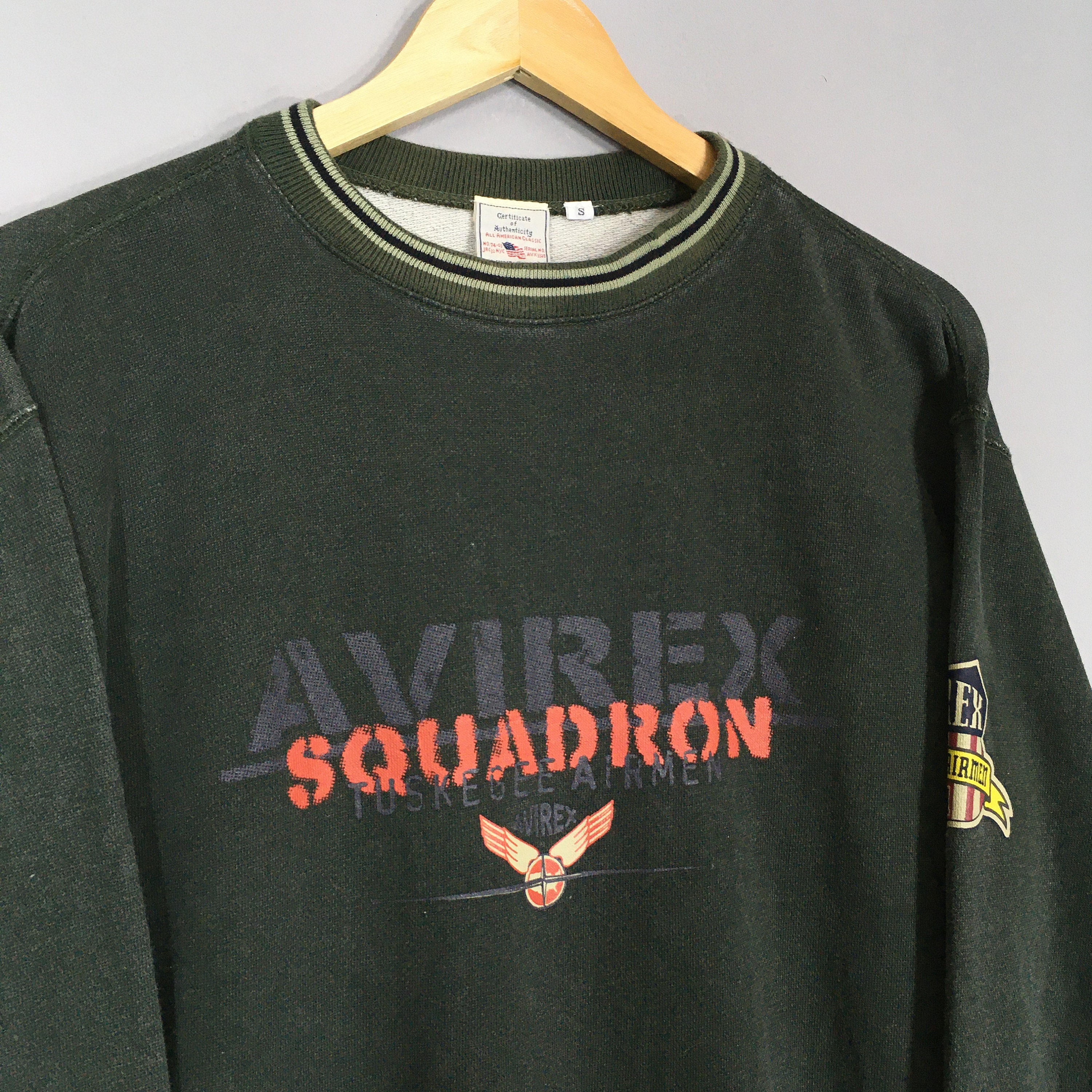 Vintage Avirex Usa Tuskegee Airmen Sweatshirt Small Avirex Us Army ...
